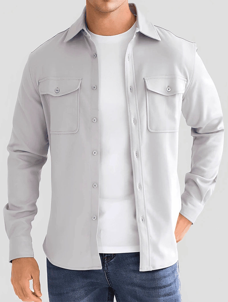 Simon Overshirt - Light Grey – Balinaro